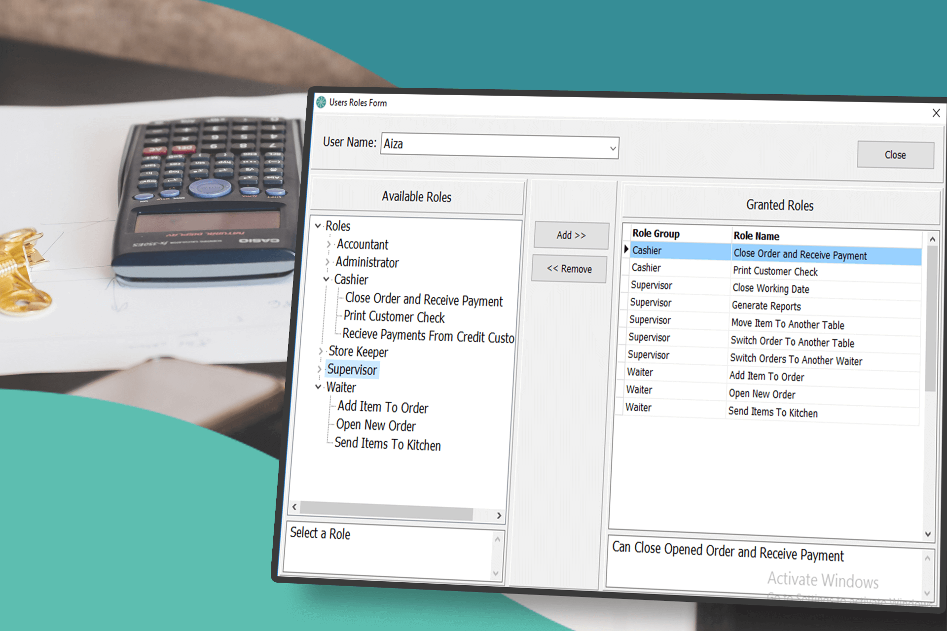 Jasmine Restaurant Management System